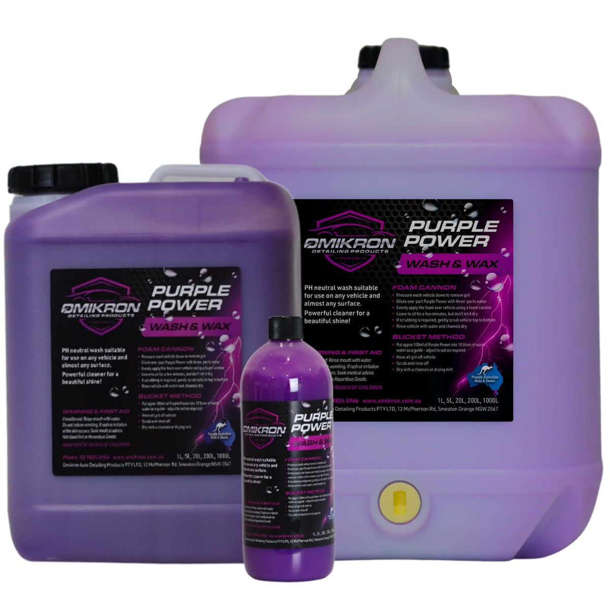 Purple Power Wash & Wax, PH Neutral 5L – Ballarat Bolts & Fasteners